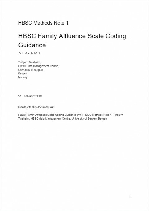 Survey protocols | HBSC study